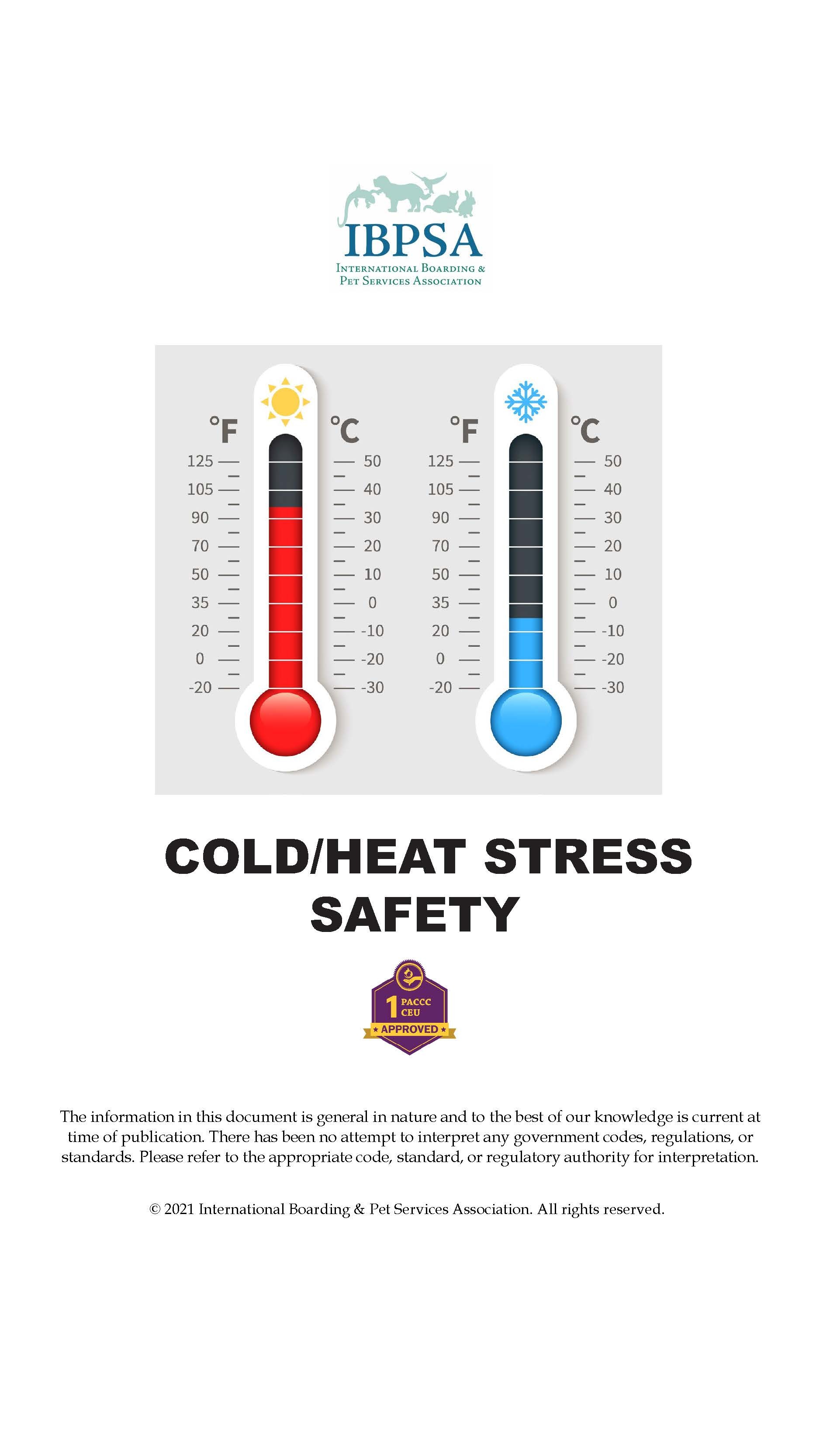 International Boarding & Pet Services Association: Cold & Heat Stress ...